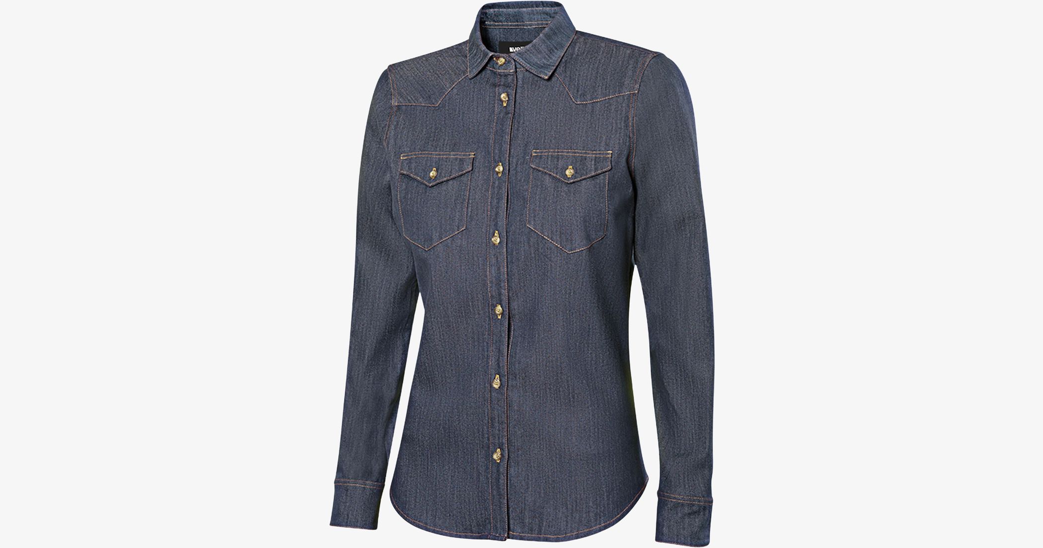 Chemise avec broderie ou impression - Velilla Chemise stretch en denim ...
